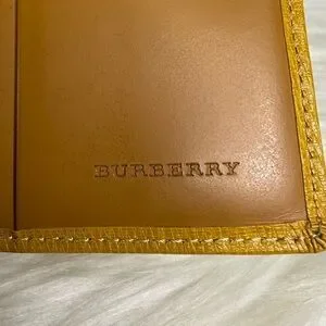 Burberry | Bags | Burberry Vintage Leather Kisslock Wallet In Mustard ...